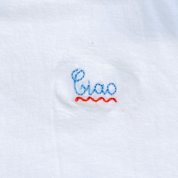 Sttch | Tops | Handmade Embroidered Caio Tee | Poshmark